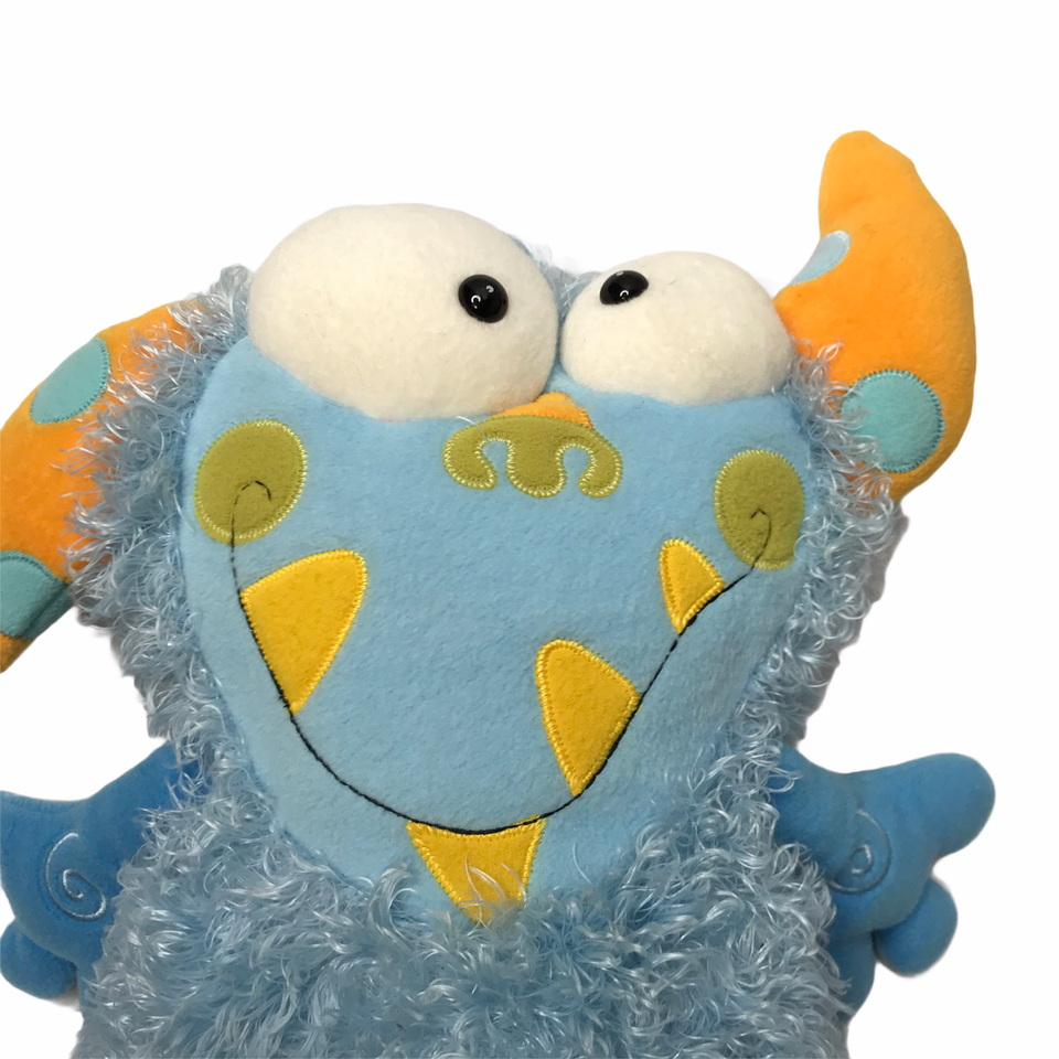 Manhattan Toy Company Plush Monster Soft Toy Fluffy, Furry Blue, 16 ...