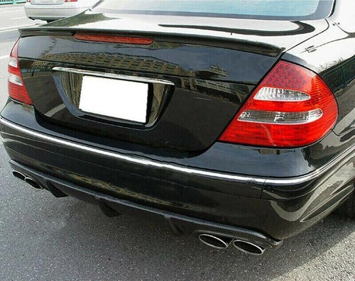 E-Class W211 E55 AMG 2003-06 Carbon Fiber Rear Bumper Diffuser Lip Fits ...