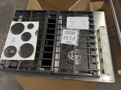 KitchenAid 30 Inch Gas Cooktop with Downdraft Ventilation - KCGD500GSS ...