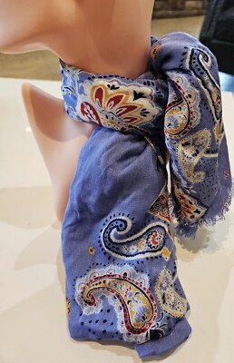 Vintage TALBOTS Scarf in Lavender with Paisley Design 36 X 24 inches | eBay