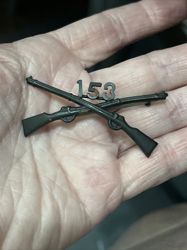 WWI US Army 153rd Infantry Regiment Officer Collar Insignia Lapel Pin ...