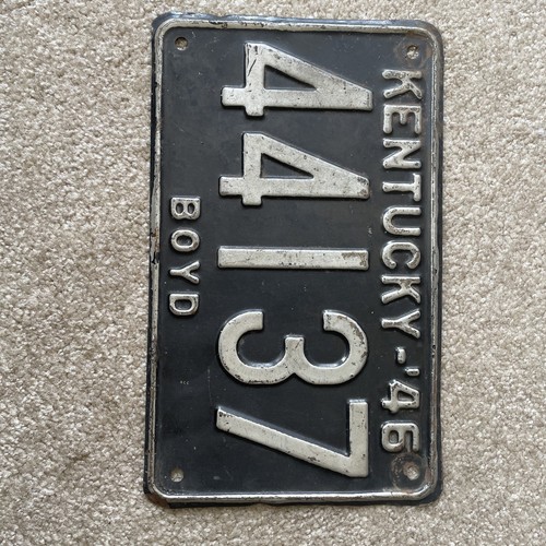 1946 Kentucky License Plate Tag Boyd 44137 | eBay