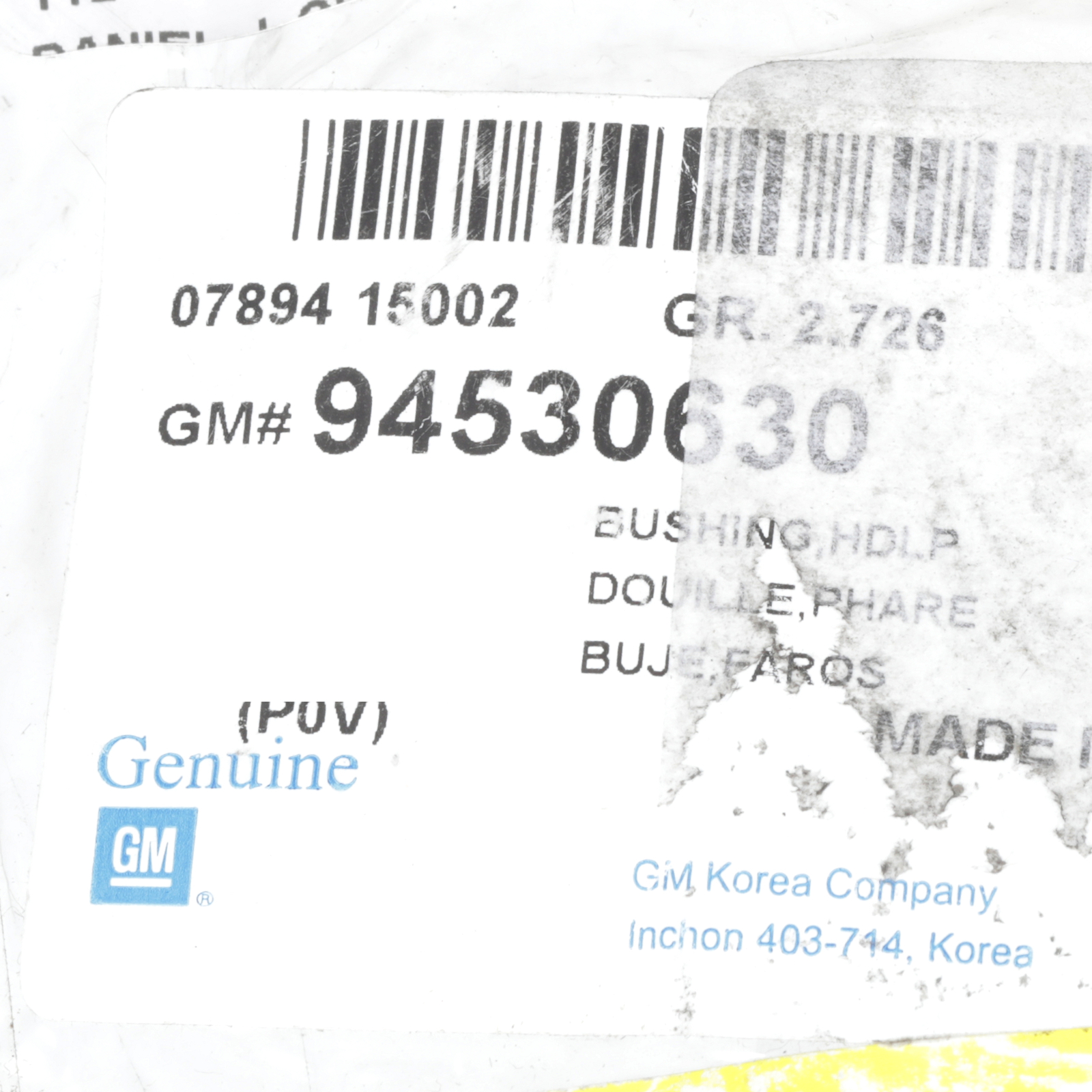 General Motors GM OEM Headlamp Assembly Bushing 94530630 NOS for sale ...