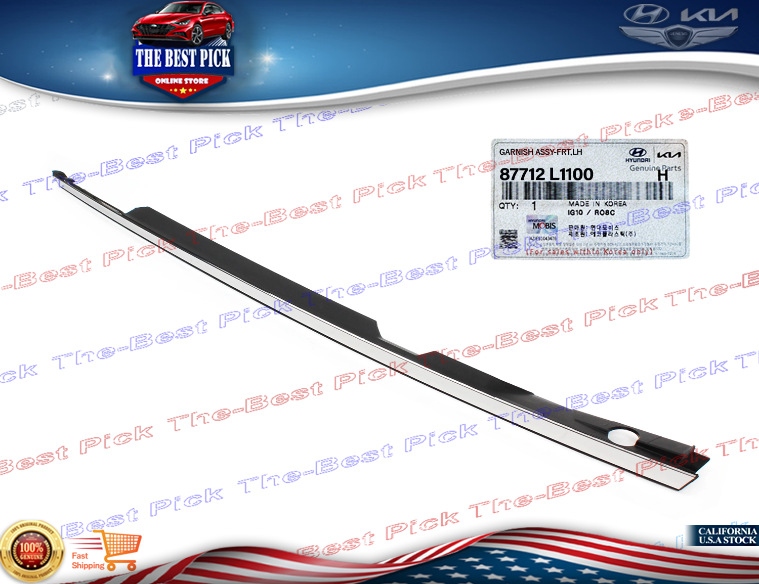 ⭐GENUINE⭐ Front Fender Chrome Molding RIGHT For 20-23 Hyundai Sonata ...