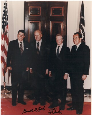 8" x 10" Color Photo Signed by Gerald Ford & Jimmy Carter with COA | eBay