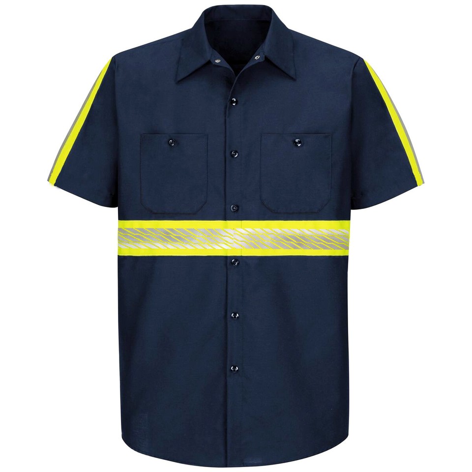 Men's Hi Vis Reflective Work Cloth Towing Industrial Safety Work ...