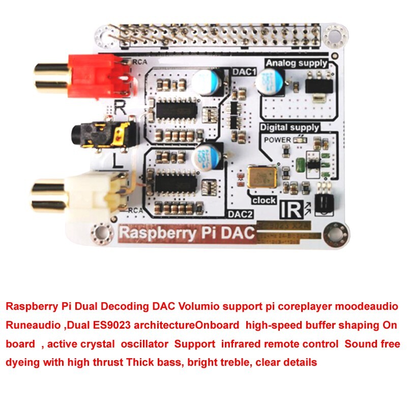 New volumio moode Raspberry Pi DAC Raspberry Pi 4B HIFI Dual Decoding ...