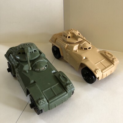 Lot Of 2 Vintage Processed Plastics Toy Armor Cars Military Vehicle ...