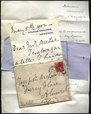 1902 Culham Collège, Abingdon, Berks, Lettre Constantia Whitham | eBay