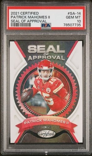 2021 Panini Certified Seal of Approval SA-14 Patrick Mahomes II PSA 10 ...