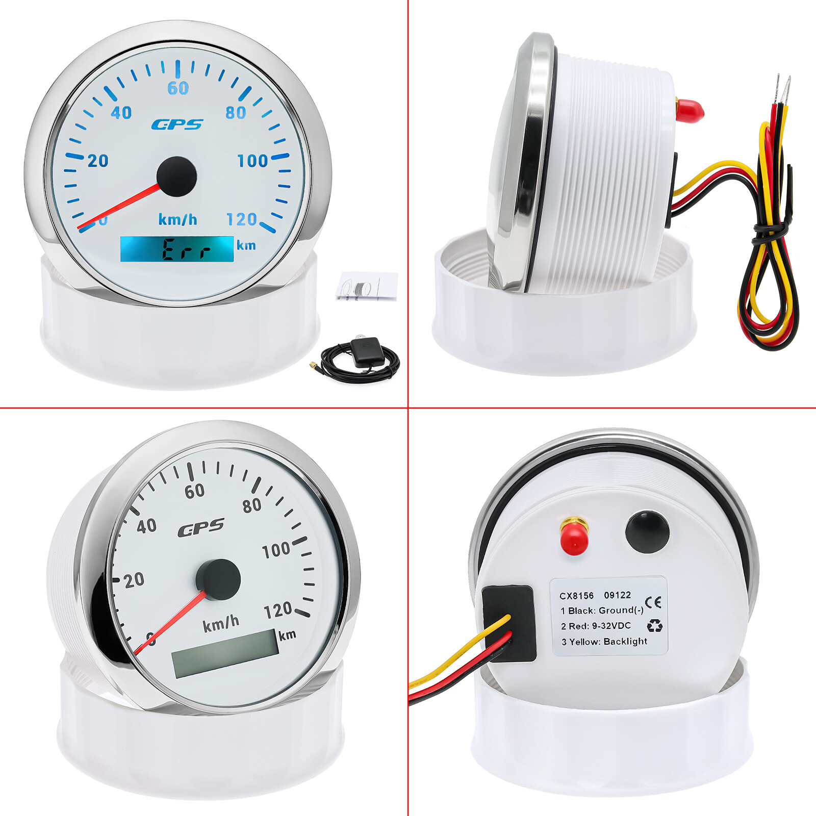 85MM Waterproof GPS Speedometer 0-120km/h Gauge for Marine Boat Car ...