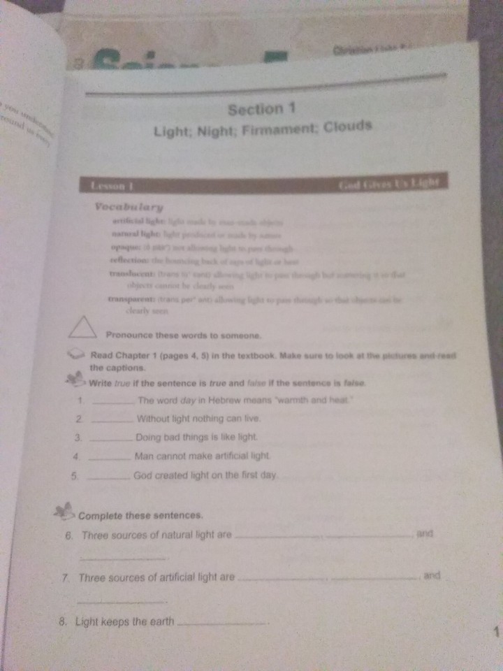 Christian Light Education Grade 5 Open Windows Reading Language Arts ...