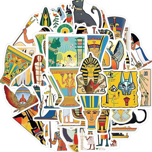 3-6cm Ancient Egypt Stickers PVC Retro Stickers Pharaoh Stickers For ...