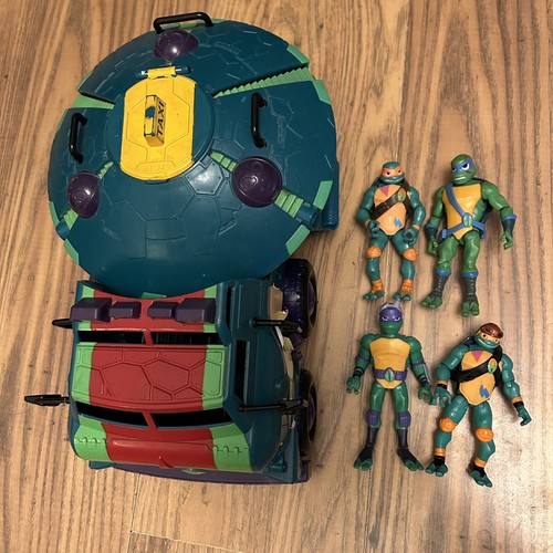 TMNT Turtle Tank Vehicle & Figures - Rise Of The Teenage Mutant Ninja ...