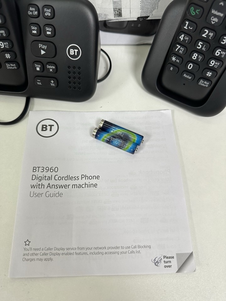 BT 3960 Twin Digital Cordless Phone With Answer Machine & Nuisance ...