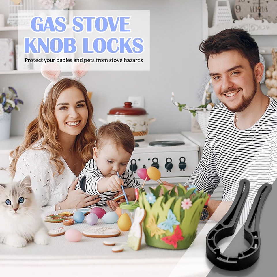 Gas Stove Knob Locks, Stove Knob Safety Covers for Child, Prevent ...