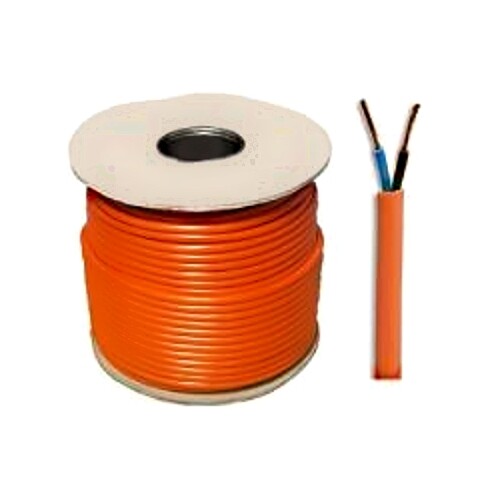 Orange 0.75mm 6 Amp Brown & Blue 2 Core 3182Y Round Flexible PVC Cable ...