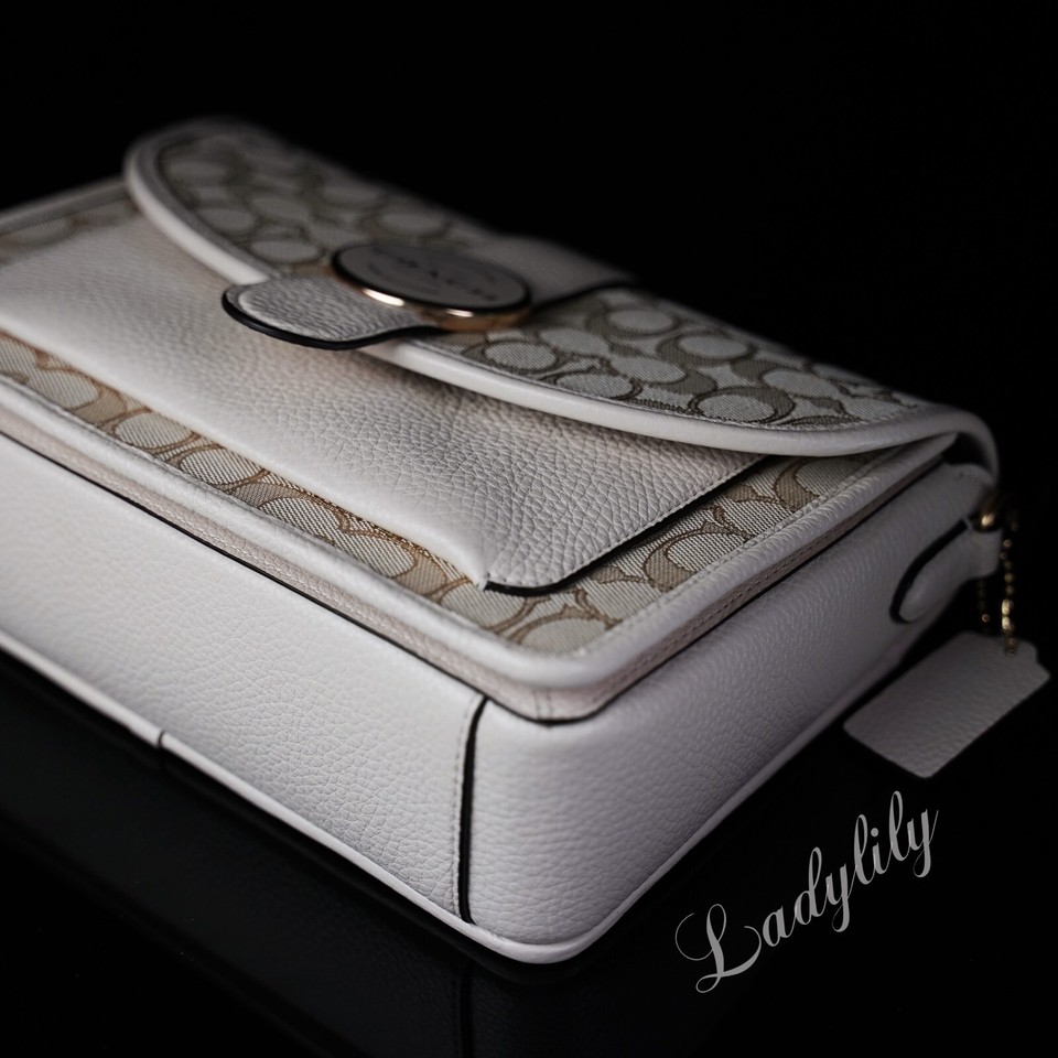 NWT Coach C8307 Lonnie Crossbody In Signature Jacquard And Pebble ...