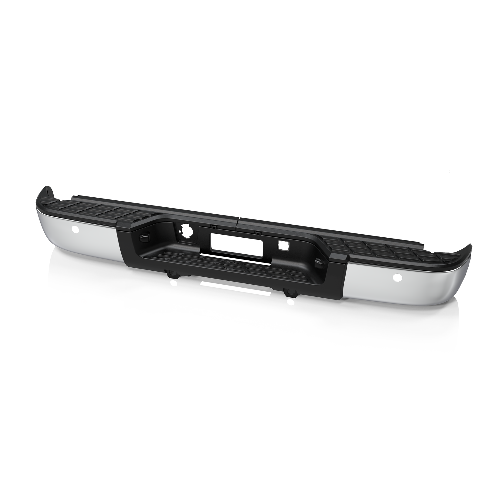 Chrome Rear Bumper For 07-13 GMC Sierra Chevy Silverado 1500 w/ Parking ...