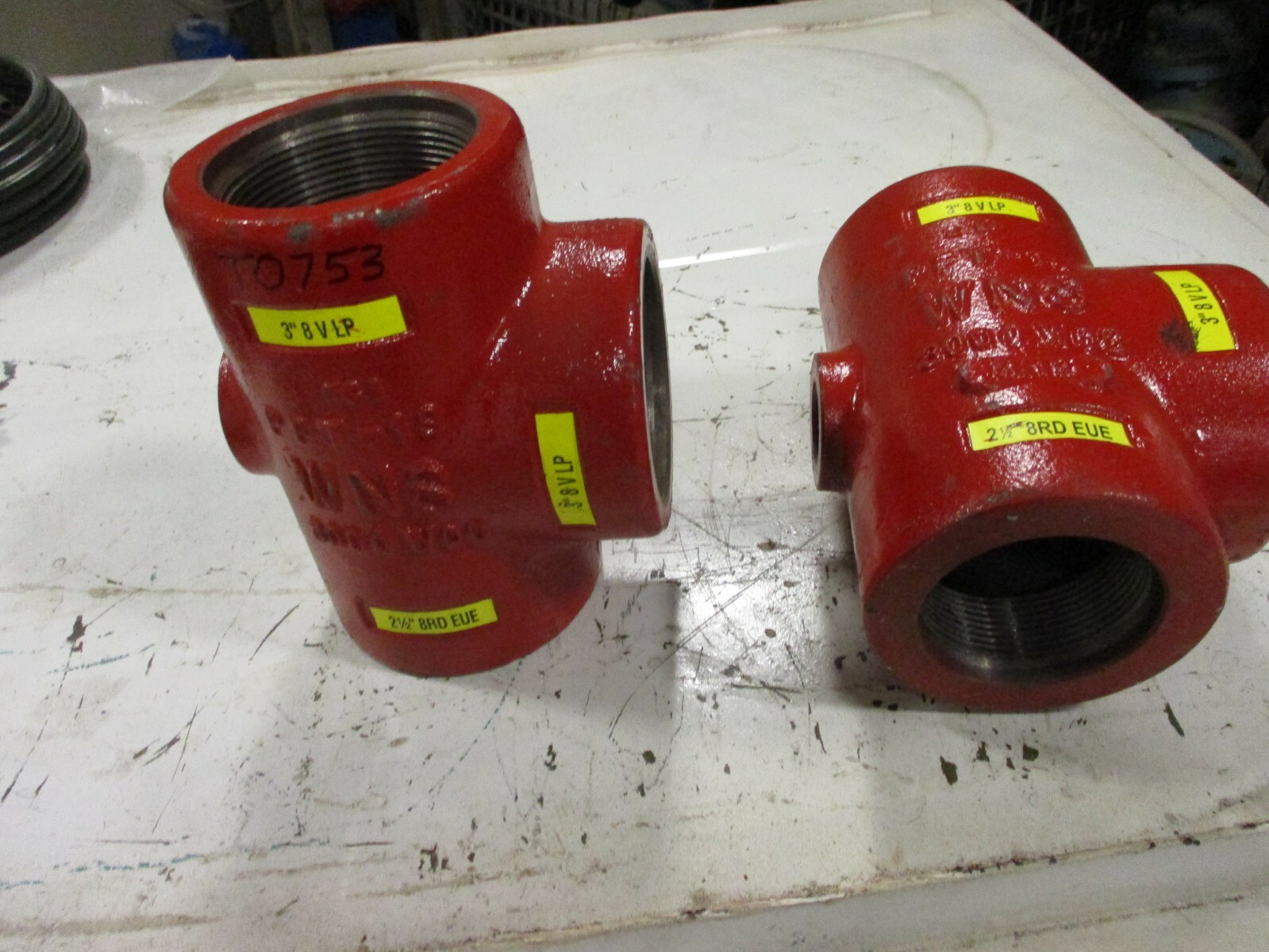 WNS 3000 WOG Oil Field Pumping Tee Fitting 3" 8V LP x 3" 8V LP x 2-1/2 ...