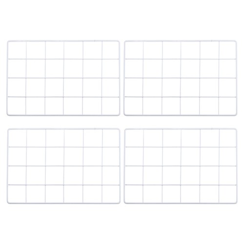 12x8" Wire Grid Panel, 4 Pcs Iron Decorative Wall Grid, White ...