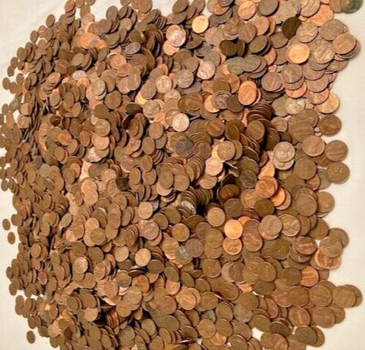 2500 copper pennies for melt!!! Buy bulk copper!! Dates range from 1959 ...