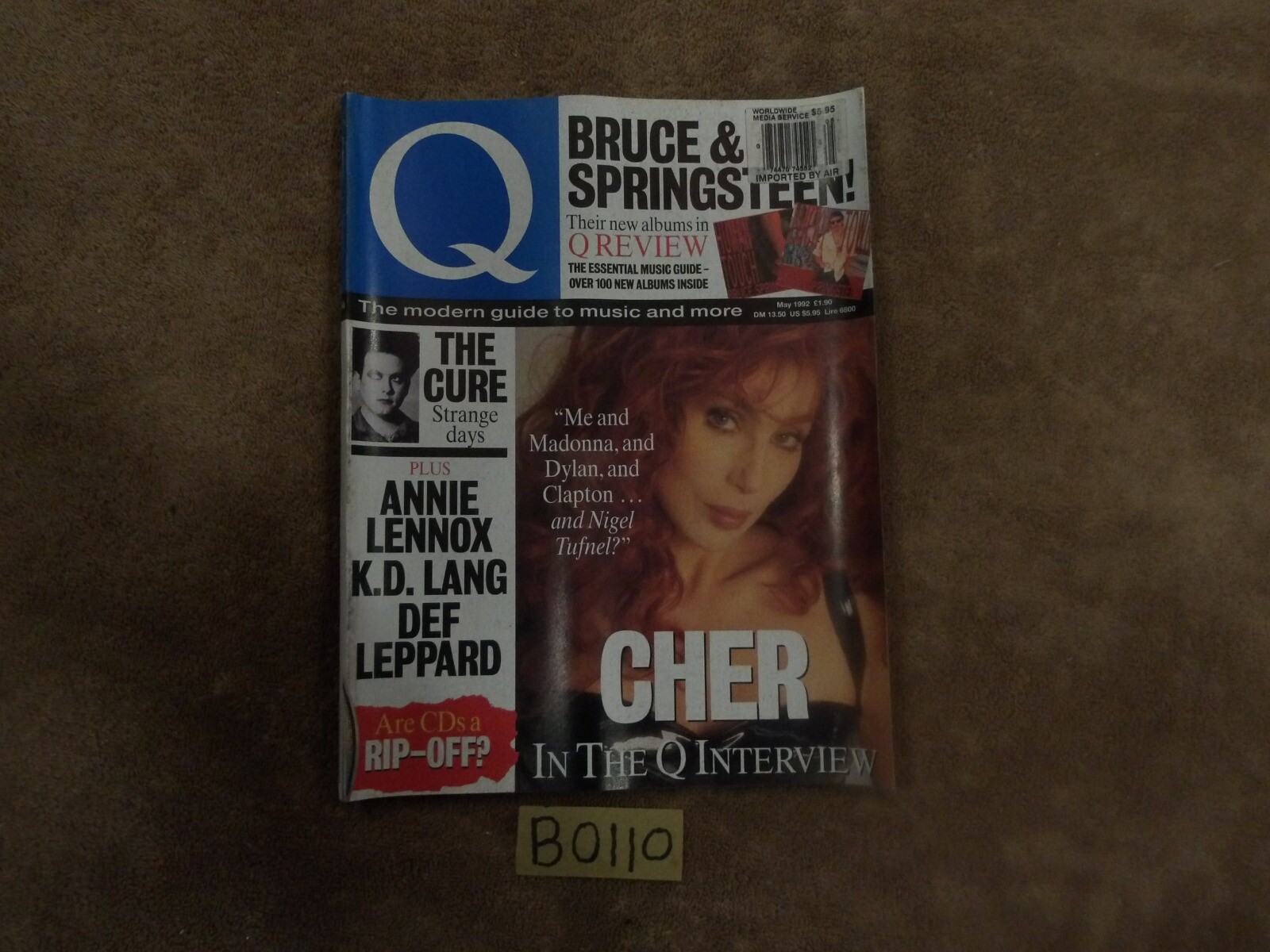 Q Magazine / May 1992 / No Label / Cher / Bruce Springsteen / The Cure | eBay
