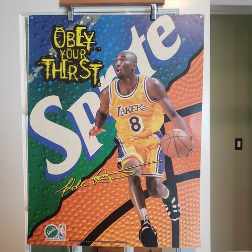 Kobe Bryant "Obey Your Thirst" 1997 Sprite Store Display 30.5 x 23 In ...
