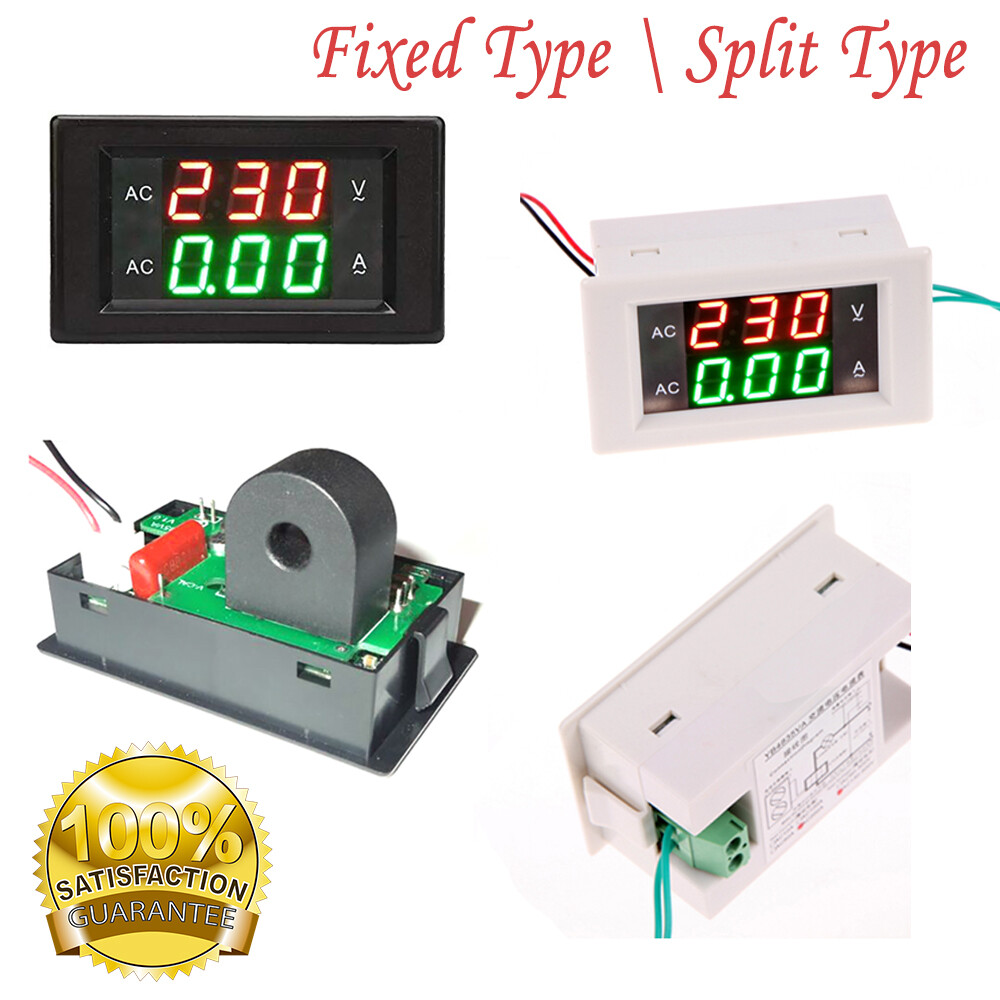 Red Led Voltage And Amperage Low Power LED Volt Meter