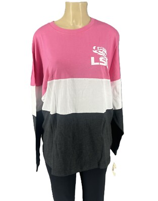 NWT Pressbox Women' s LSU Tigers Tri Color Sweeper Pink Shirt | eBay