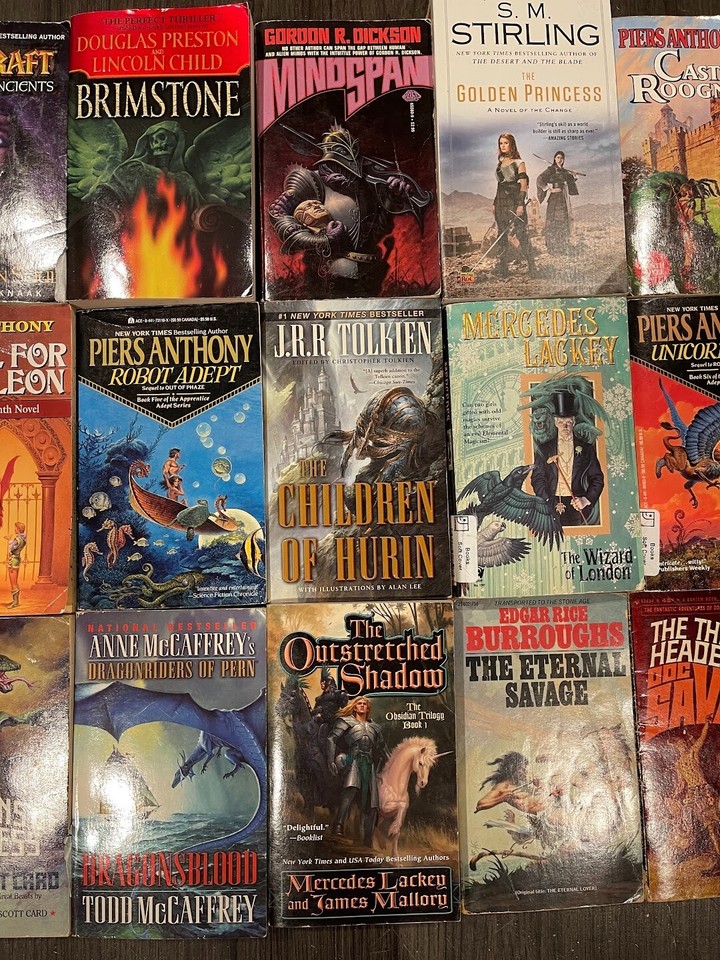 Lot of 21 Fantasy Books! VINTAGE, Rare, Famous Authors Piers Anthony ...