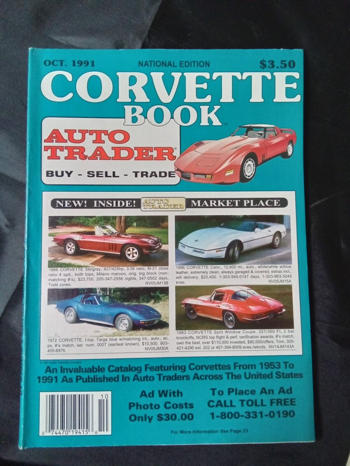 CORVETTE BOOK AUTO TRADER 90' 91' 93' MAGAZINE | eBay