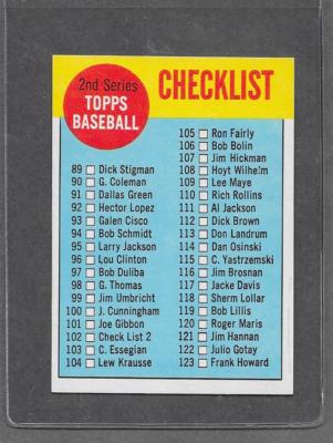 1963 Topps Baseball #102 2nd Series Checklist NR-MINT *0102A | eBay