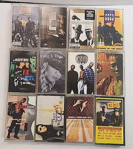 Lot Of 12 Vintage Rap, Hip Hop, R&B, Soul Cassette Tapes 1990's Bundle ...