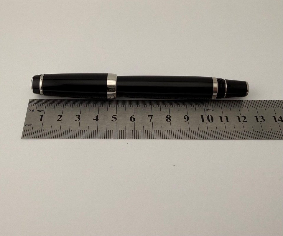 Montblanc Boheme Blue Black Platinum Fountain Pen Fixed 14K Gold Nib | eBay
