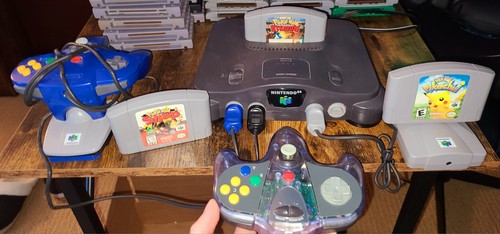 Nintendo 64 Bundle | 3 Controllers | 3 N64 Pokemon Games | Pokemon Blue ...