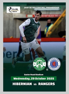 HIBERNIAN v RANGERS Glasgow 29 October 2025 Scottish Premiership FAN ...