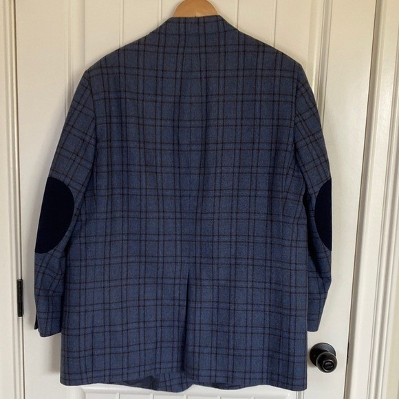 Tom James Bespoke Mens Holland & Sherry 2 Button Blazer Size 50R Blue ...