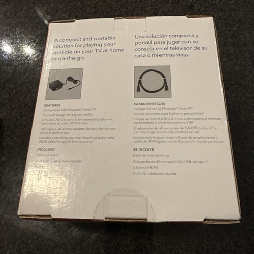 New Insignia Nintendo Switch TV Travel Dock AC Adapter, Box, & HDMI ...