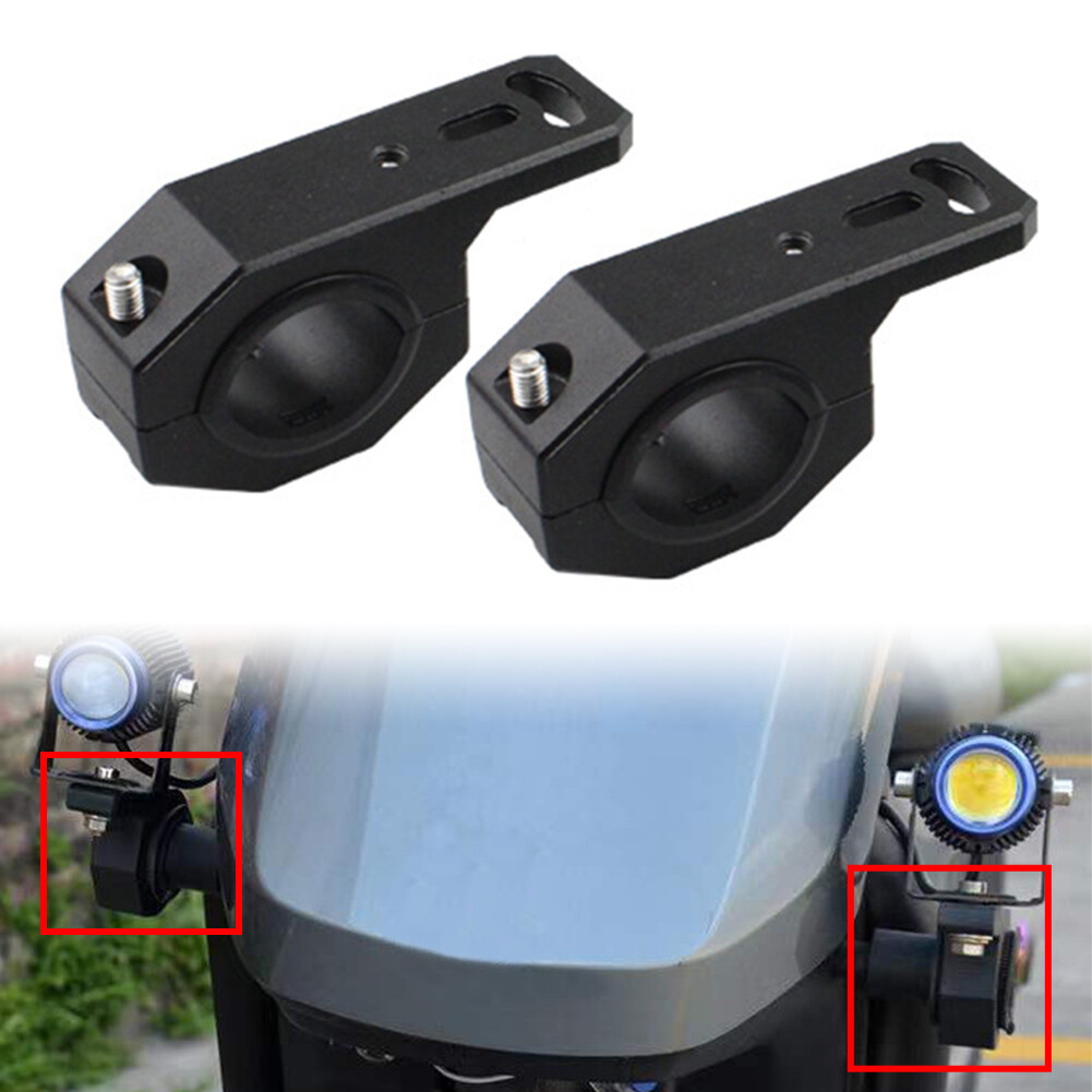 LED Headlight Tube Light Bracket Clamp Mount Kit Anti-Collision Holder ...