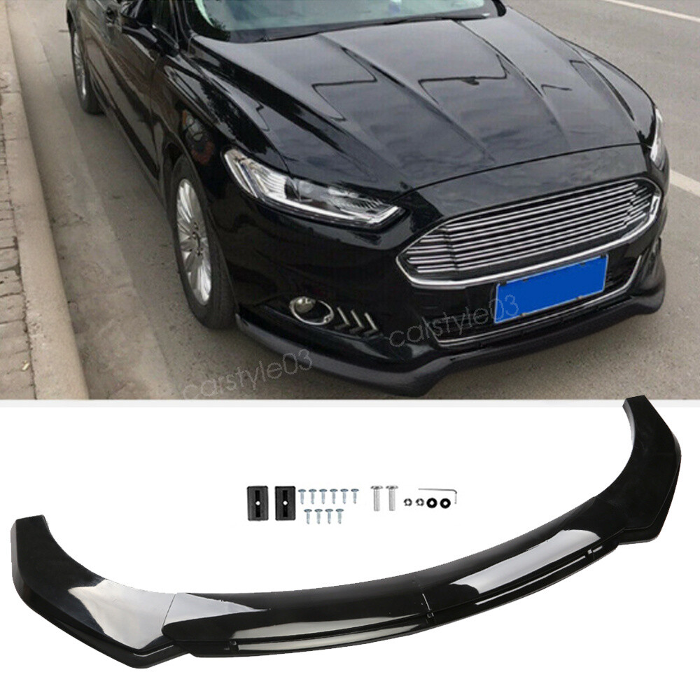 For Ford Fusion 2006-2020 Gloss Black Front Bumper Lip Splitter Spoiler ...