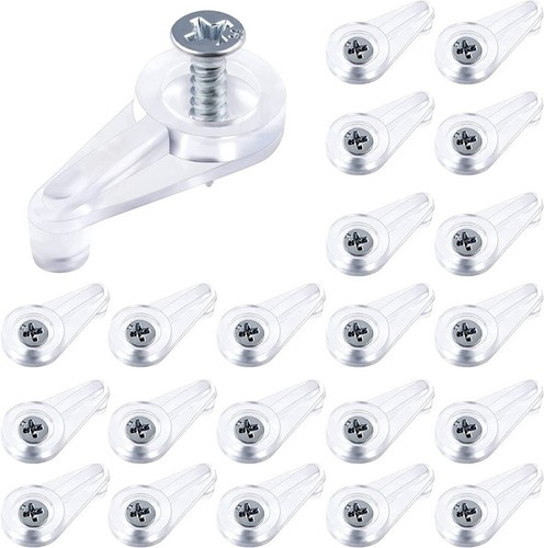 50X Glass Retainer Clips Kit with Screw Cabinet Door Window For 4-5mm ...