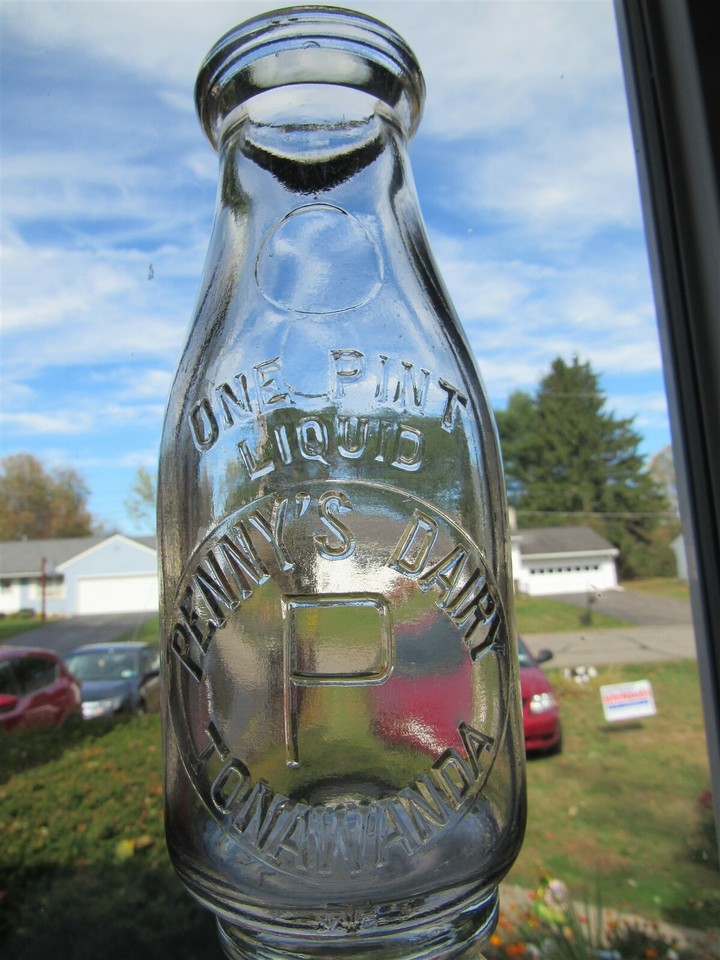 TREP Milk Bottle Penny Penny's Dairy Farm Tonawanda NY ERIE COUNTY '25 ...