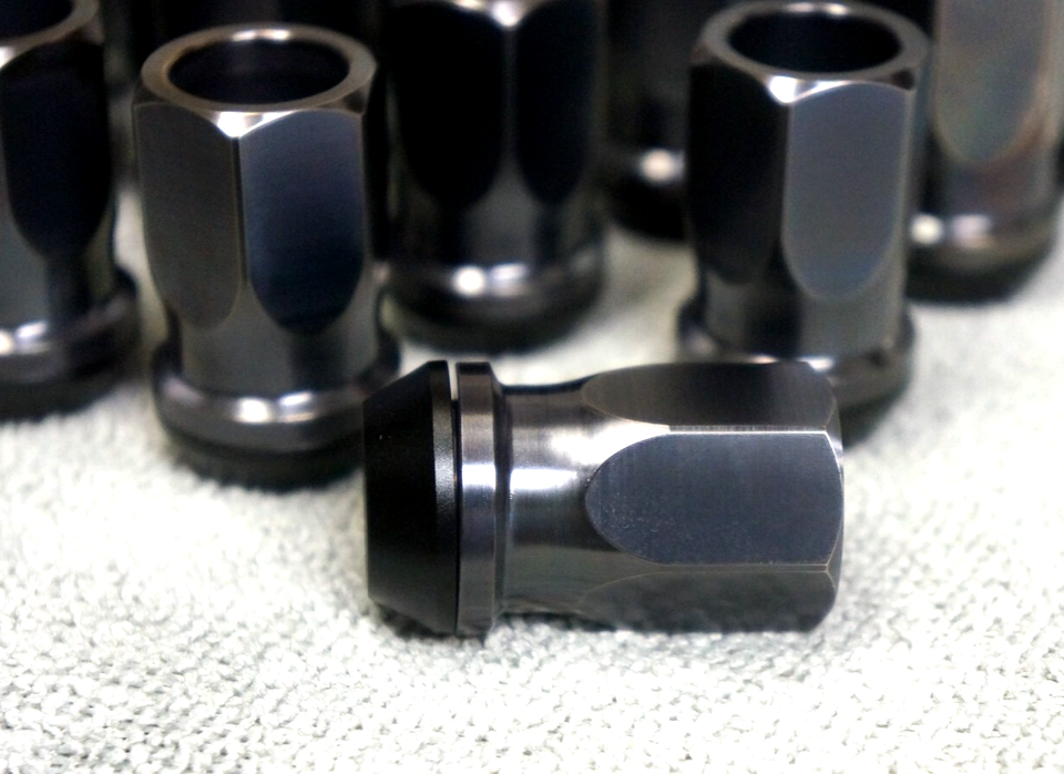 ZAKGEAR Titanium Lug Nut 14x1.5 21mm 60 Floating Seat Open End Black ...