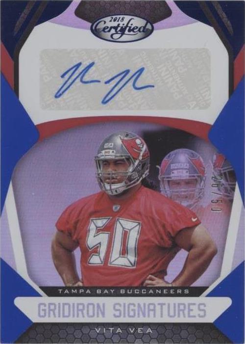 2018 Panini Certified - Gridiron Signatures Vita Vea #GS-VI Mirror Blue ...