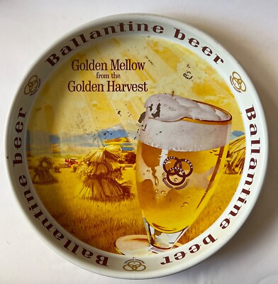 Ballantine Beer Tray Golden Harvest Vintage 1970s Bar Pub 13" | eBay