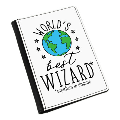 World's Best Wizard Passport Holder Cover Case Funny Favourite Magical ...