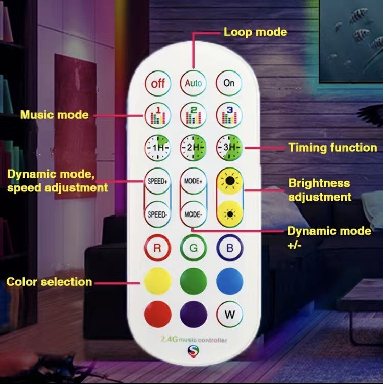 32 ft 3D Thundercloud LED Light Kit Cloud Music Sync Multicolor ...