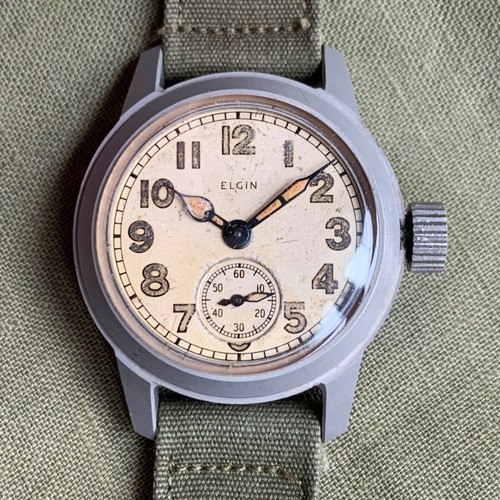 1945 Elgin Grade 554 US Military Stainless Steel Wristwatch | eBay