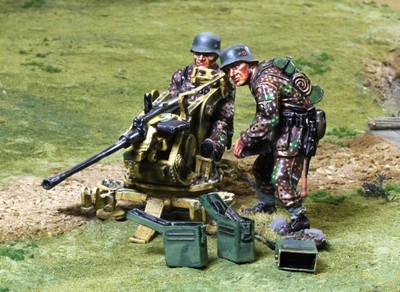 COLLECTORS SHOWCASE WW2 GERMAN NORMANDY CS00808 WAFFEN FLAK 41 TEAM | eBay